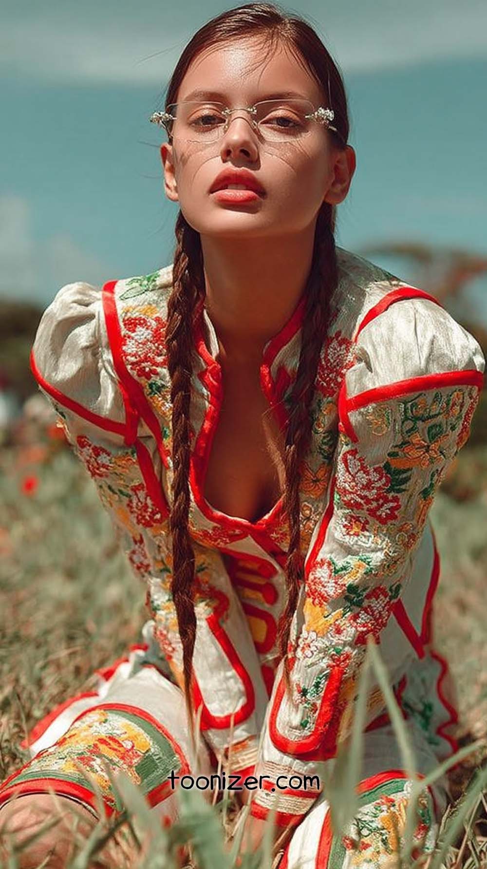 Chromatic Futures: Models Wearing Colorful Indie Futuristic Outfits ...