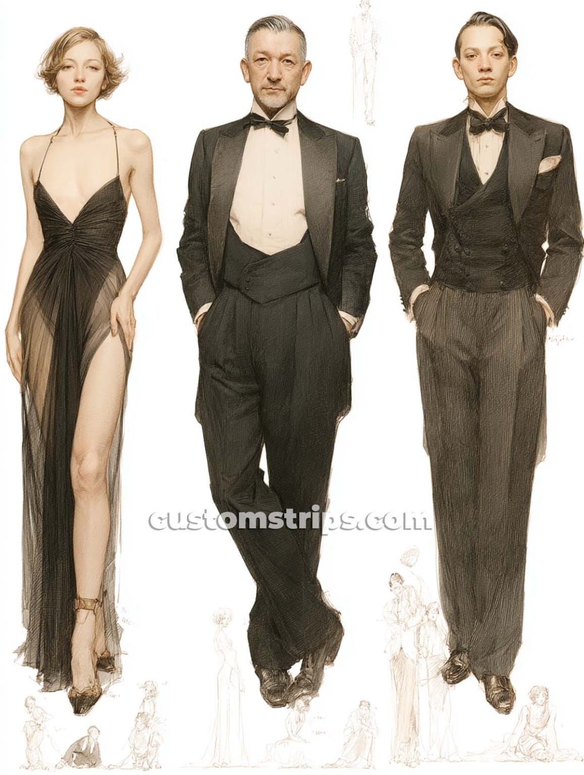 Vintage Aesthetics in Modern Fashion Illustration - Toonizer