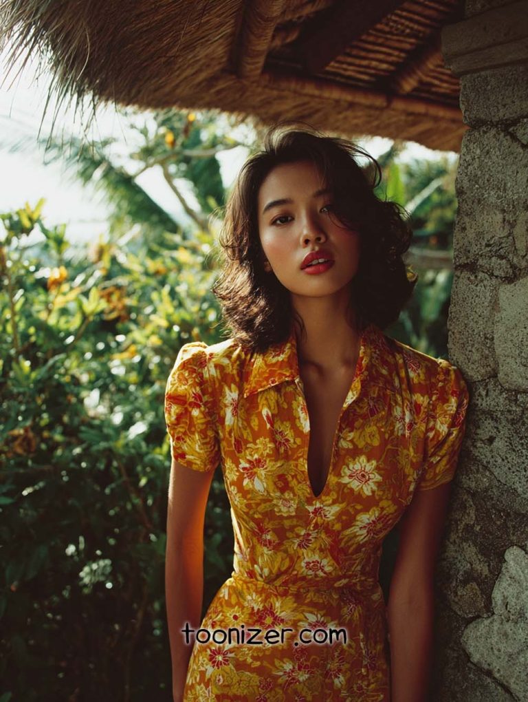 Bali Editorial Fashion in Vintage Analog Pictures - Toonizer